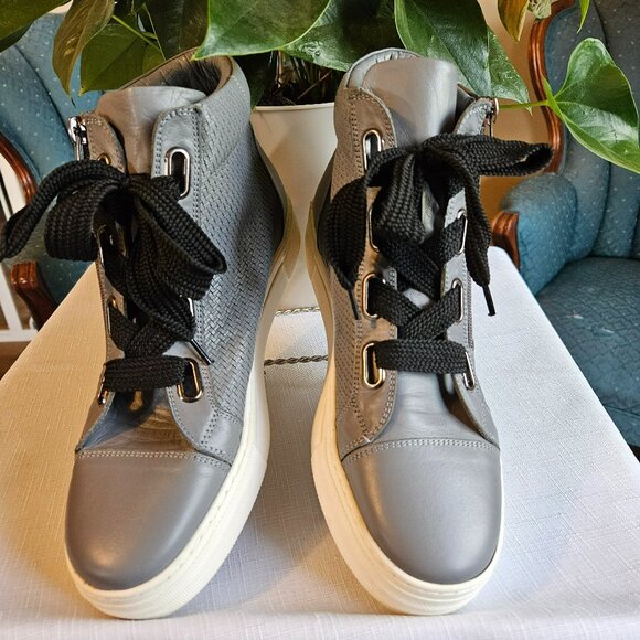 Gelato | Shoes | Gelato Teng High Top Sneaker Gray Nwot Size 4item 635 ...